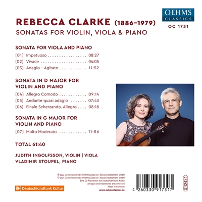 OehmsClassics: Judith Ingolfsson & Vladimir Stoupel: Rebecca Clarke ...