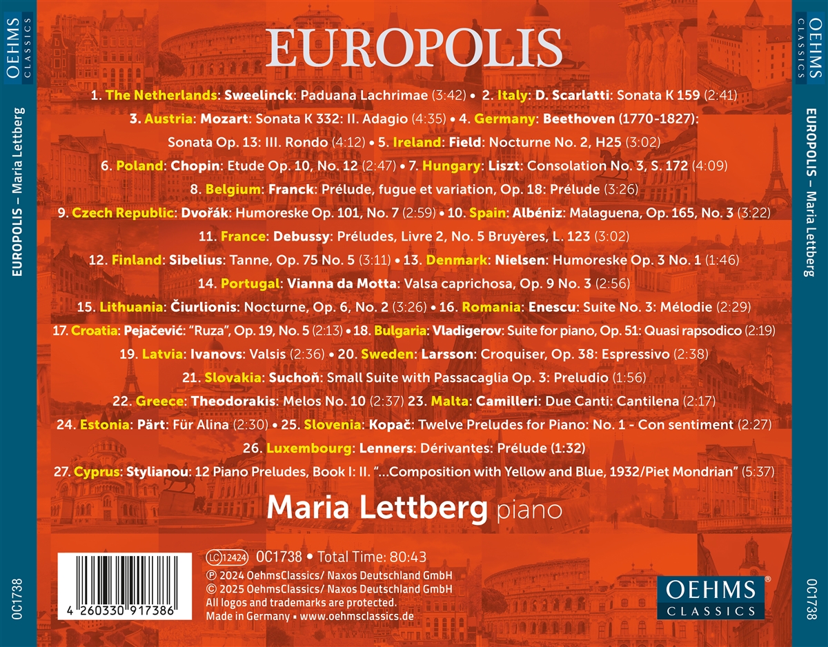 OehmsClassics: Maria Lettberg: Europolis - European Sound: A musical ...